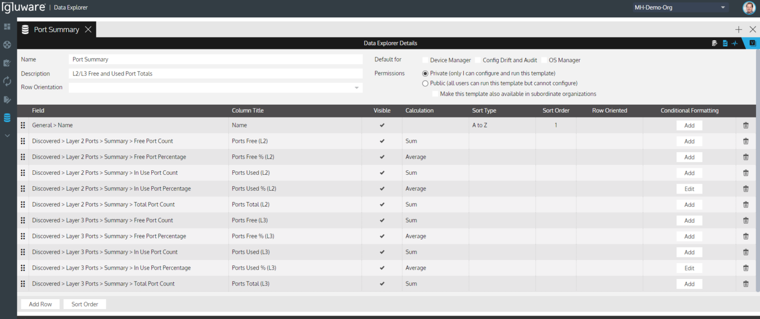 Data Explorer | Gluware Intelligent Network Automation